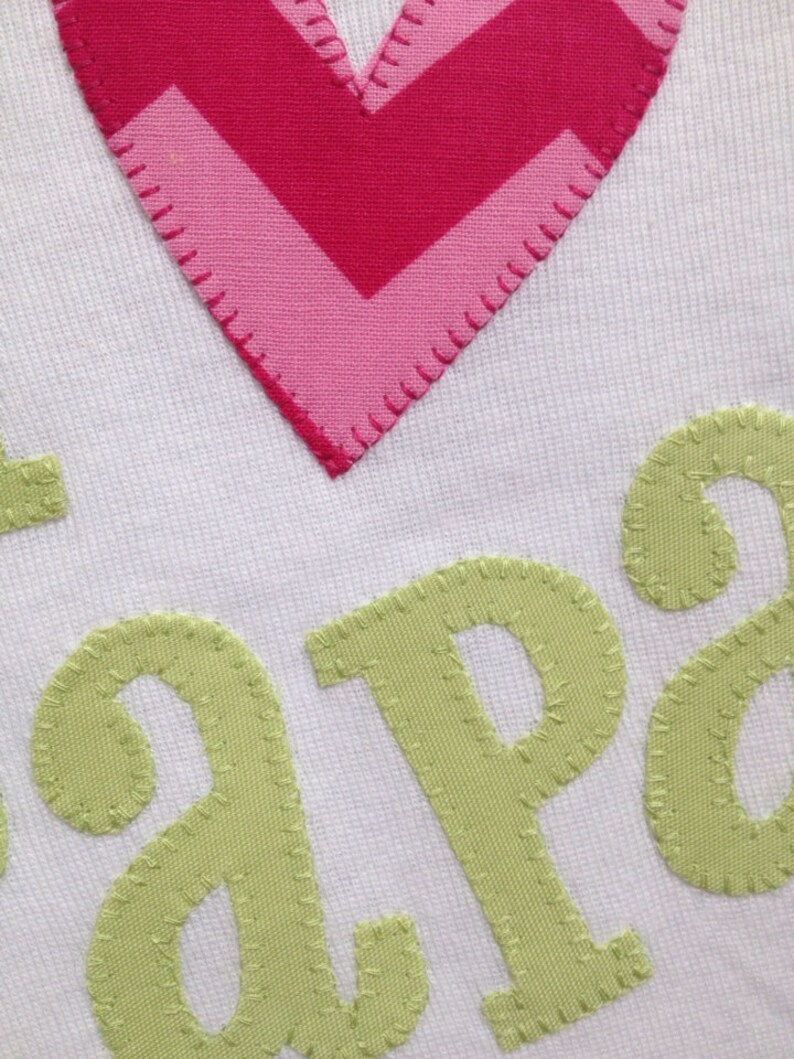 I Heart Papa Onesie in Bright Pinks and Mint Green - Etsy