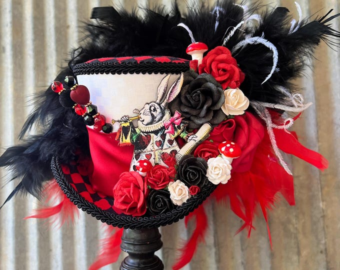 Mini Top Hat, Tea Party Mini Top Hat, Alice in Wonderland Hat, the ...