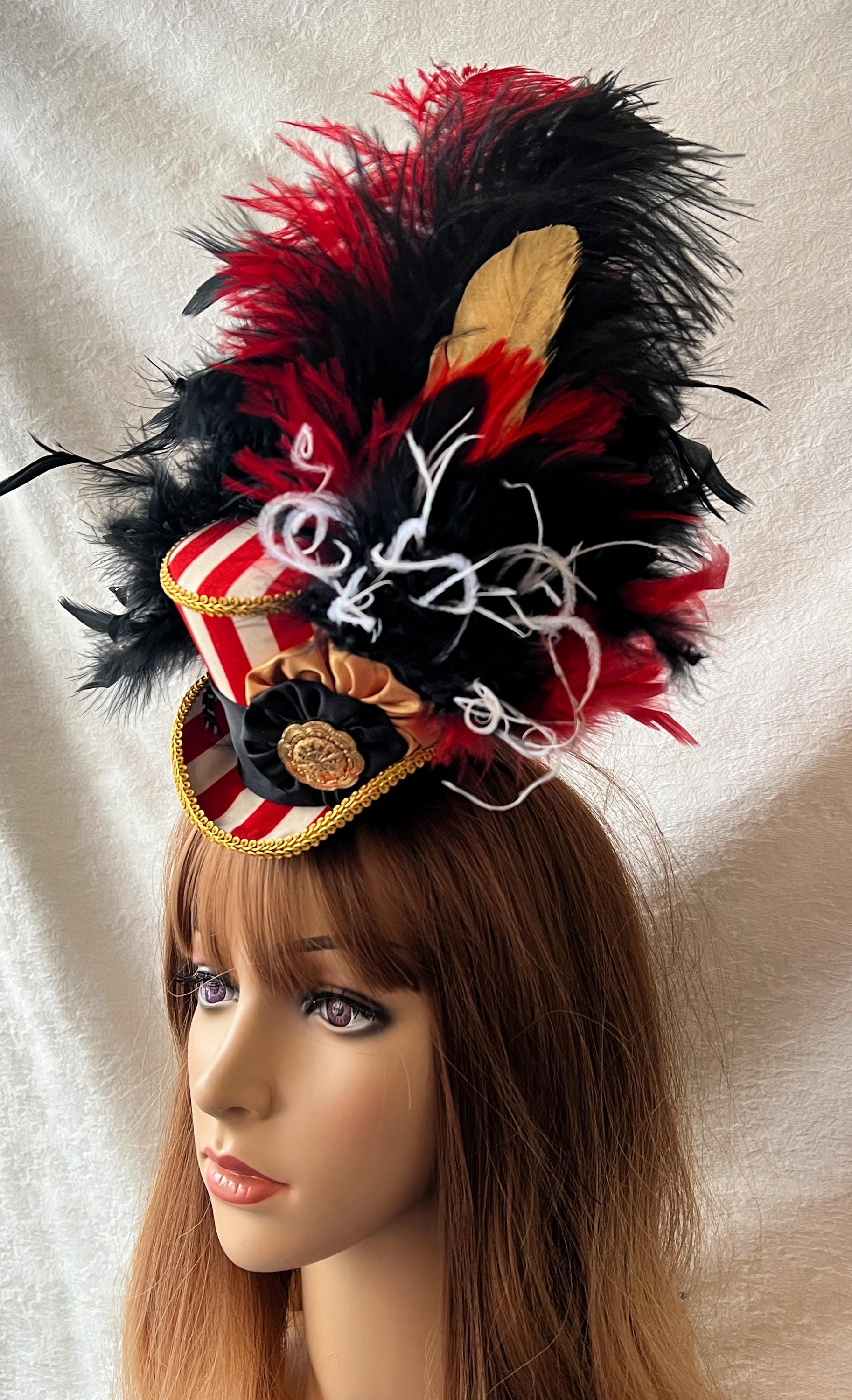 Mini Top Hat, Red Stripe Circus Mini Top Hat, Night Circus Mini Top Hat ...