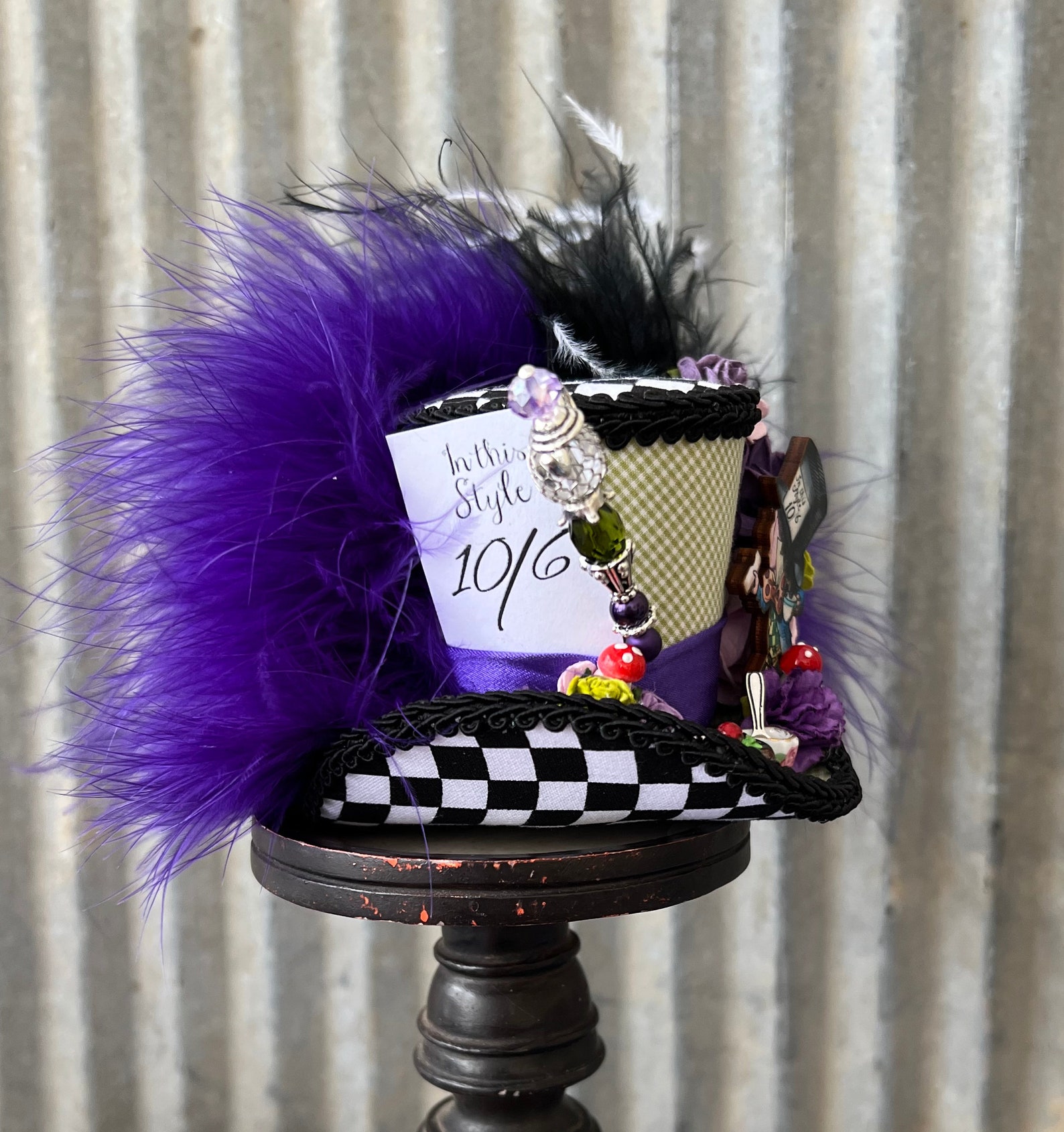 Micro Mini Top Hat Mad Hatter Mini Hat Alice in Wonderland - Etsy