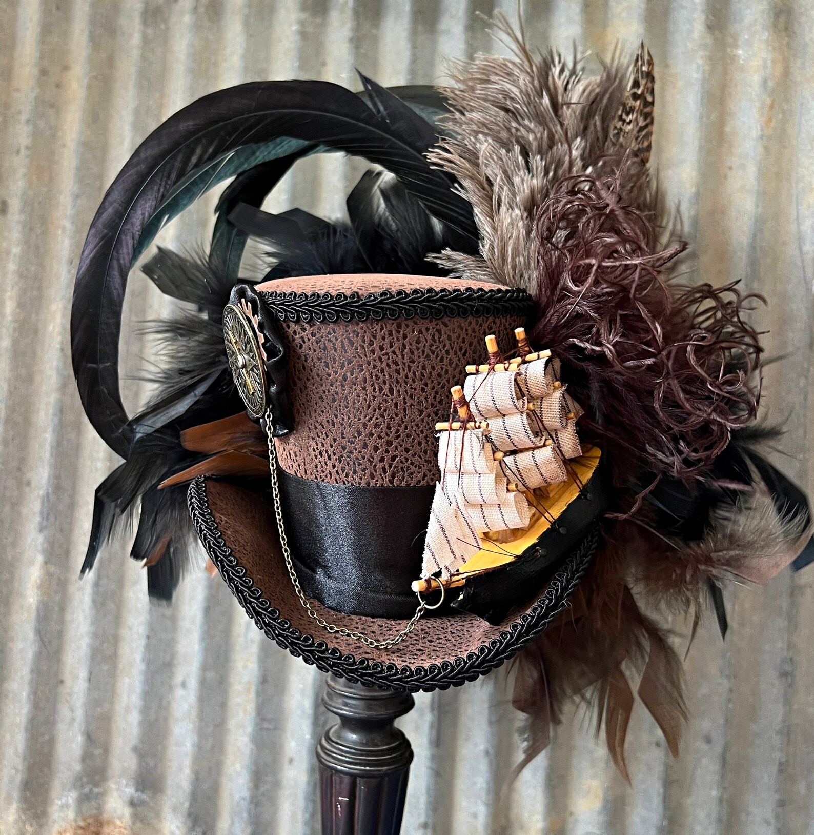 Pirate Ship Mini Top Hat Steampunk Hat Alice in Wonderland - Etsy