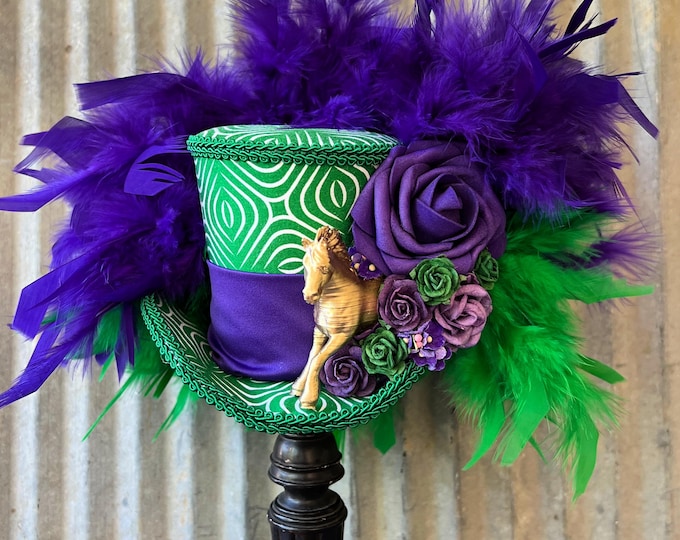 Kentucky Derby Mini Hat, Horse Mini Top Hat, Alice in Wonderland, Mad ...