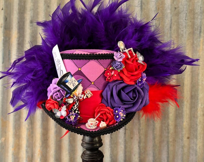 Mini Top Hat, Alice in Wonderland Top Hat, the Mad Hatter Tea Hat ...