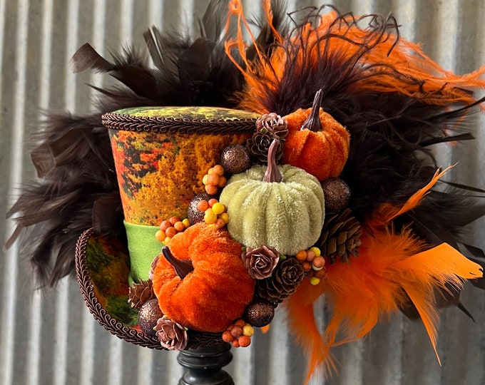 Mini Top Hat Fall Mini Top Hat Thanksgiving Hat Fall Colors - Etsy