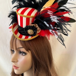 Mini Top Hat Red Stripe Circus Mini Top Hat Night Circus - Etsy