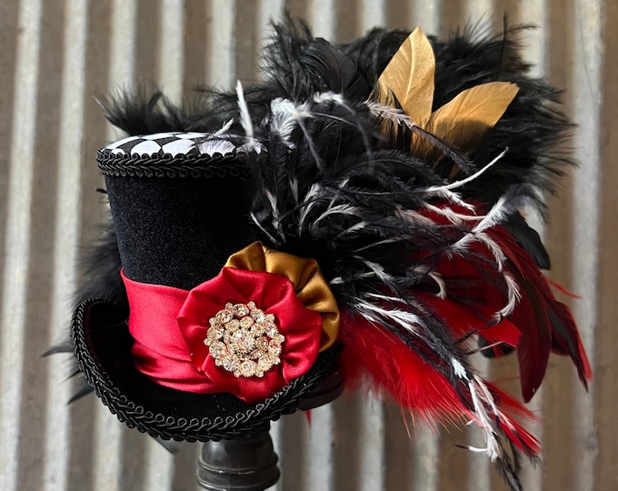 Mini Top Hat, Circus Mini Top Hat, Night Circus Mini Top Hat, Black ...