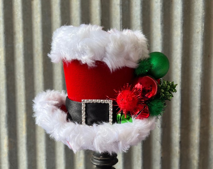 Mini Top Hat, Santa Mini Top Hat, Mini Top Hat, Christmas Mini Top Hat ...