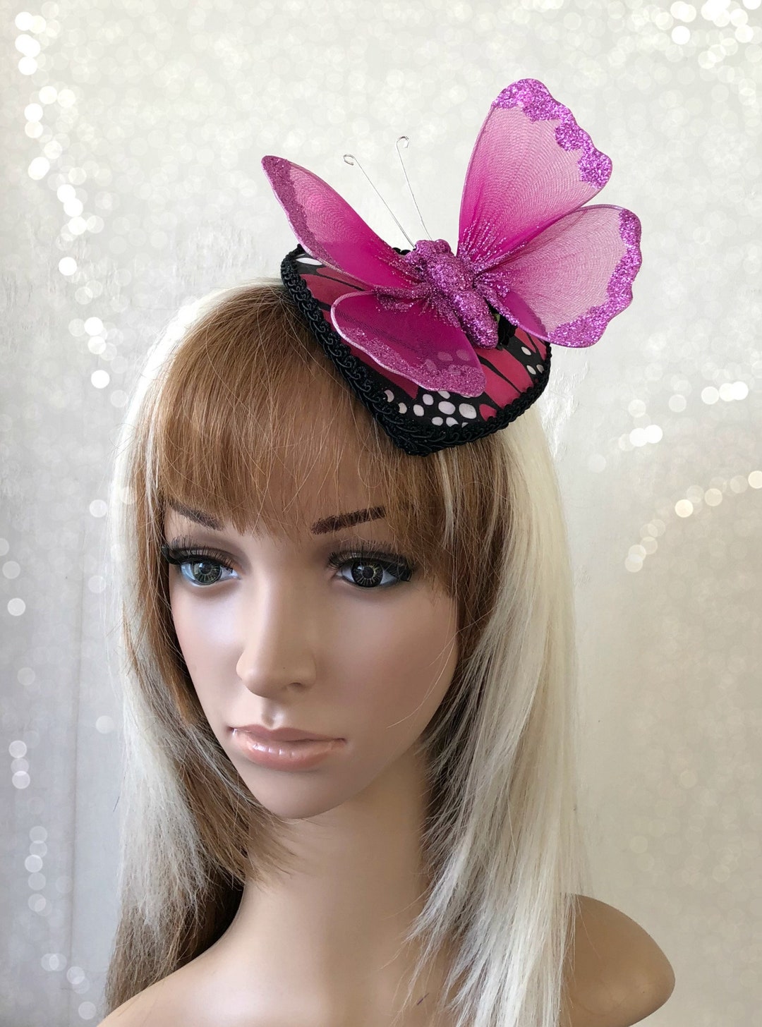 Kentucky Derby Hat Pink Butterfly Fascinator Party - Etsy