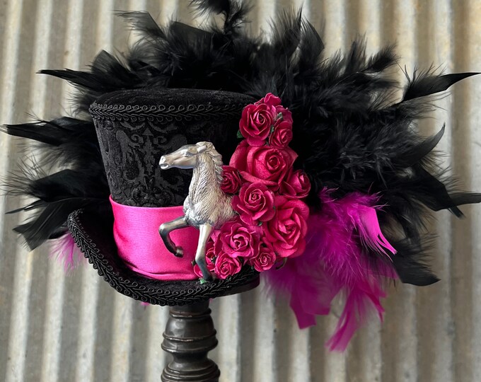 Mini Top Hat, Kentucky Derby Mini Top Hat, Kentucky Derby Fascinator ...