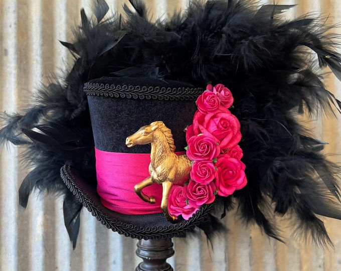 Mini Top Hat, Kentucky Derby Mini Top Hat, Kentucky Derby Fascinator ...