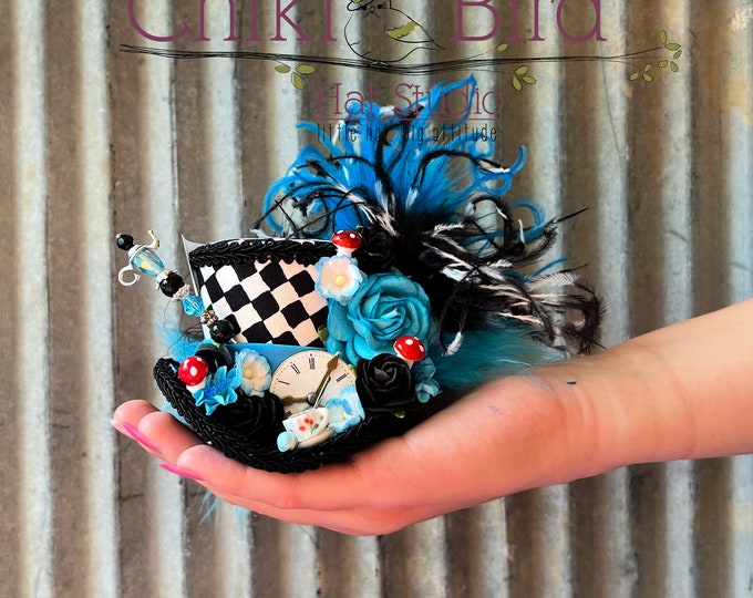 Micro Mini Top Hat, Mini Top Hat, Alice in Wonderland, Mad Hatter Mini ...