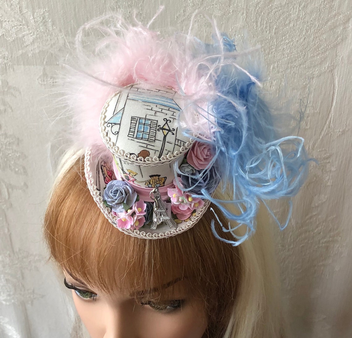 Micro Mini Top Hat Pink Paris Hat Patisserie Hat Alice in | Etsy