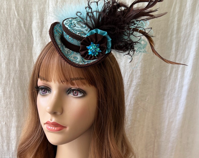 Mini Top Hat, Peacock Mini Hat, Kentucky Derby Hat, Tea Party Hat ...