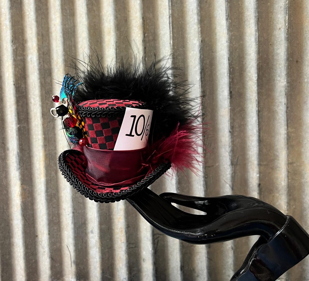 Micro Mini Top Hat, Alice in Wonderland Mini Top Hat, Steampunk Mini ...