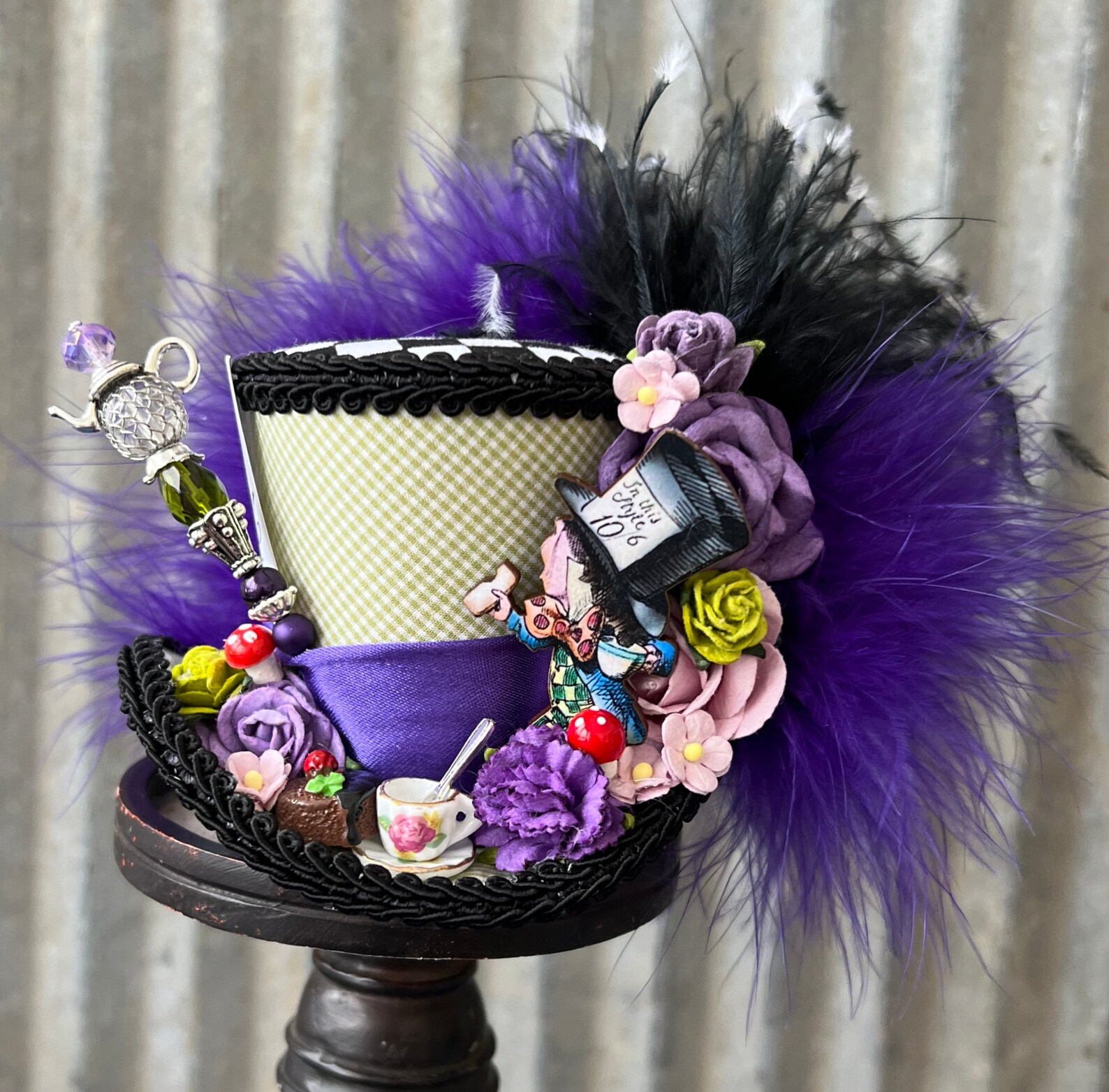 Micro Mini Top Hat Mad Hatter Mini Hat Alice in Wonderland - Etsy