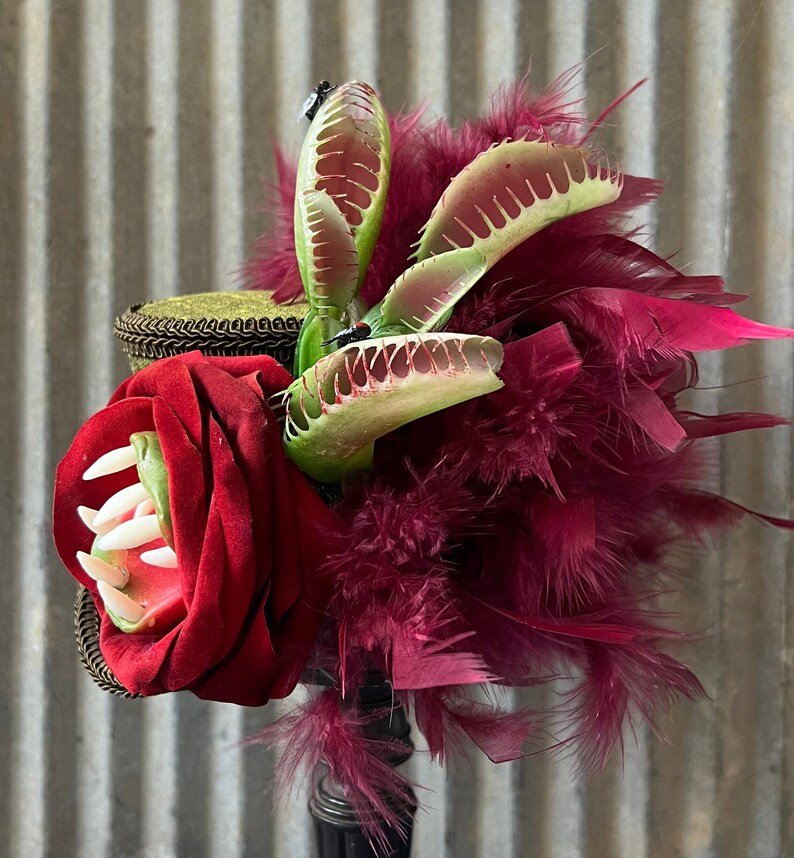Mini Top Hat Green and Red Venus Flytrap Mini Top Hat - Etsy