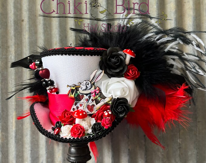 Mini Top Hat, Tea Party Mini Top Hat, Alice in Wonderland Hat, the ...