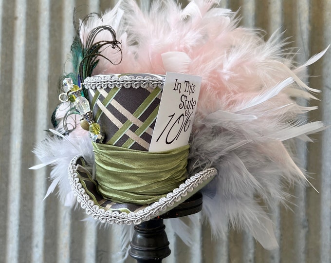 Mini Top Hat, Wonderland Mini Hat, Mad Hatter Hat, Mad Tea Party, Mini ...