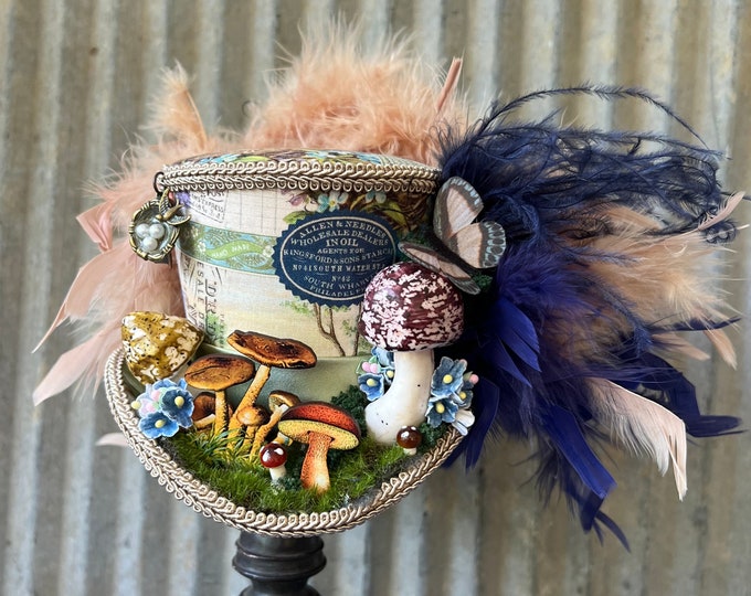 Mini Top Hat Woodland Scene Hat Mushroom Collection Mini Top - Etsy