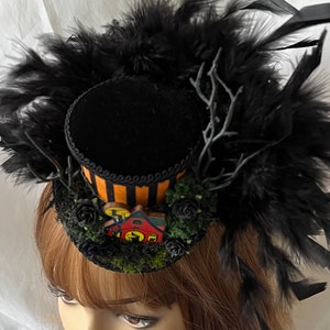Halloween Mini Top Hat Witch Hat Haunted House Hat Spooky - Etsy
