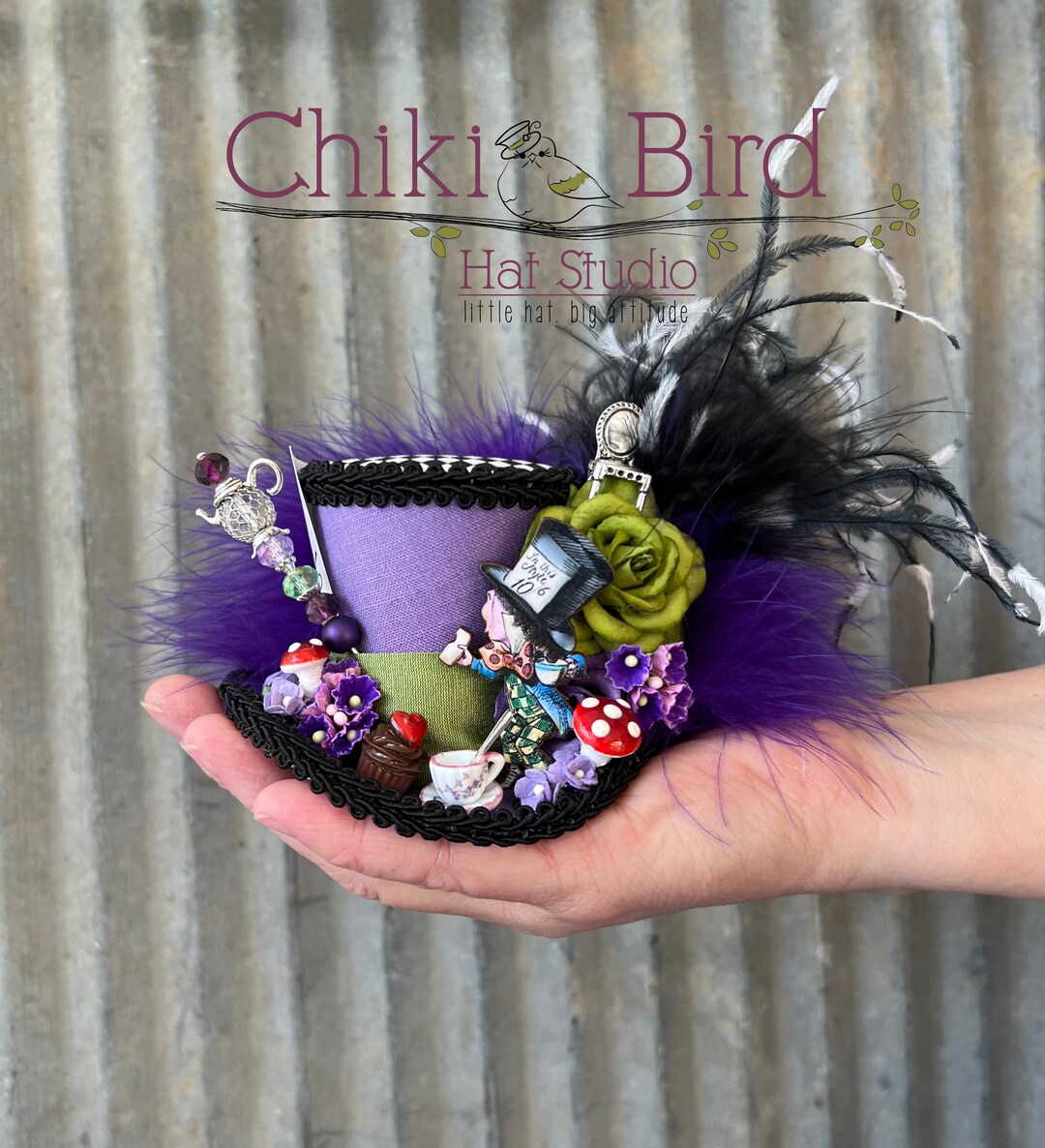 Micro Mini Top Hat Mad Hatter Diorama Hat Mad Hatter Mini - Etsy