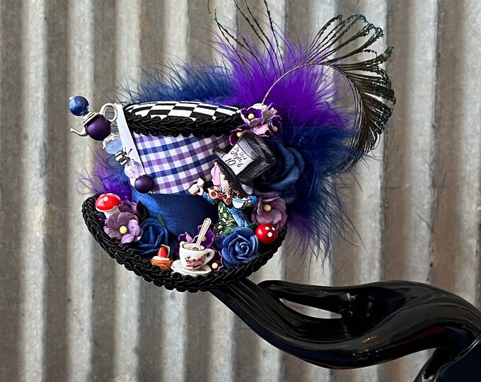 Micro Mini Top Hat, Mad Hatter Diorama Hat, Mad Hatter Mini Top Hat ...