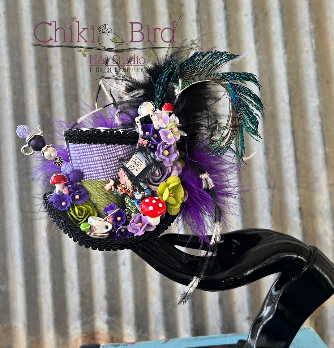 Micro Mini Top Hat, Mad Hatter Diorama Hat, Mad Hatter Mini Top Hat ...