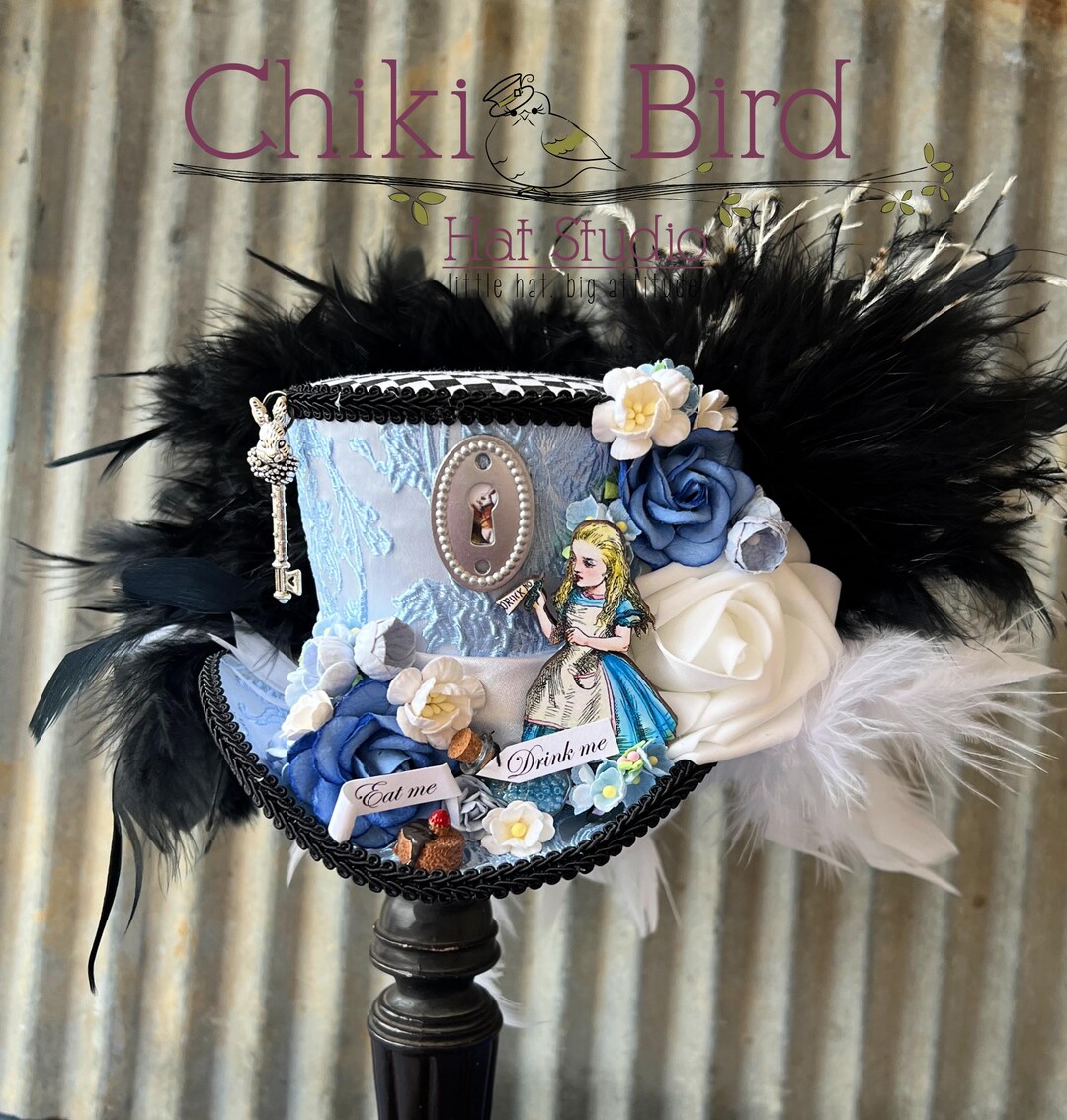 Mini Top Hat,alice Diorama Tea Hat, Mad Hatter Hat, Mad Tea Party ...