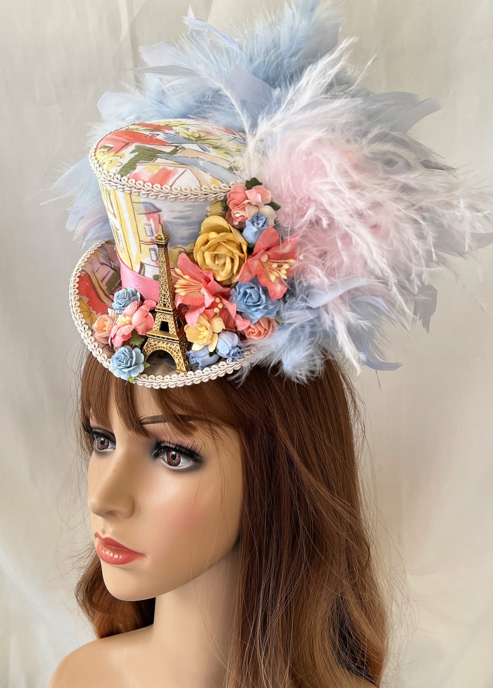 Mini Top Hat Paris Mini Hat Eiffel Tower Hat Alice in - Etsy
