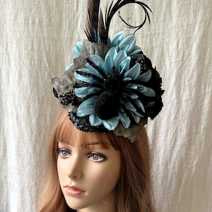 Spider Hat, Halloween Fascinator, Tarantula Hat, Blue and Black ...