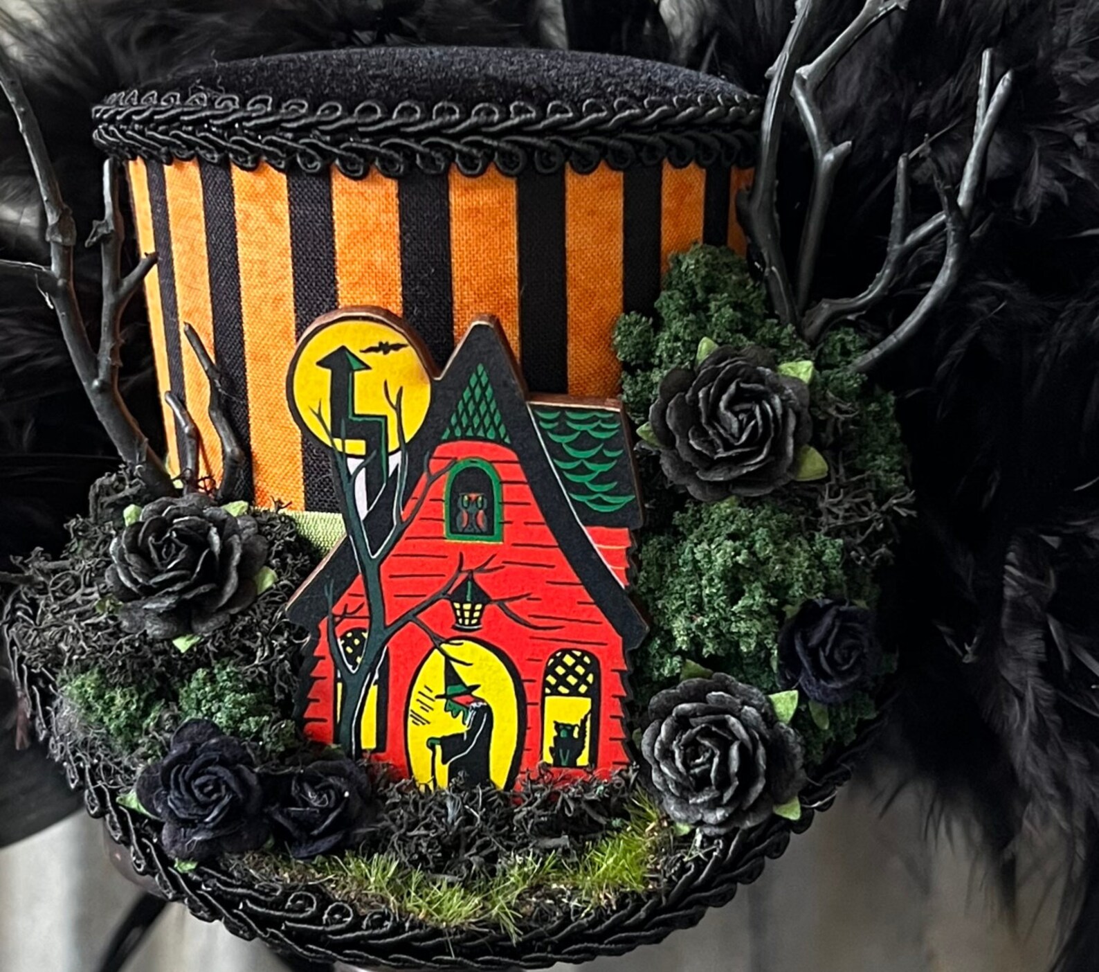 Halloween Mini Top Hat Witch Hat Haunted House Hat Spooky - Etsy