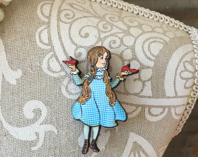 Dorothy Pin Ruby Slippers Wizard of Oz Brooch Wizard of Oz | Etsy