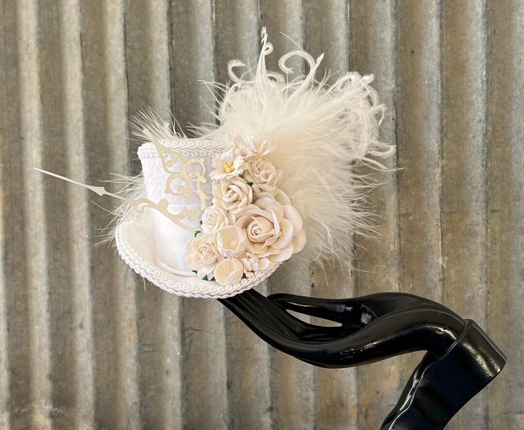 Micro Mini Top Hat, Wedding Mini Hat, Diner En Blanc Hat, Alice in ...