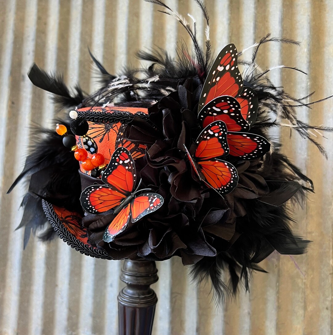 Mini Top Hat Monarch Butterfly Hat Monarch Butterfly Mini - Etsy