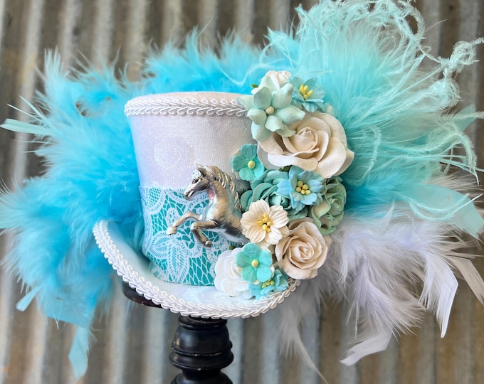 Kentucky Derby Mini Hat, Horse Mini Top Hat, Alice in Wonderland, Mad ...