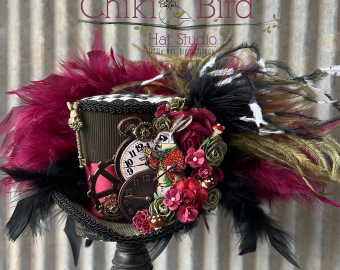 Mini Top Hat Alice in Wonderland Mini Top Hat White Rabbit - Etsy