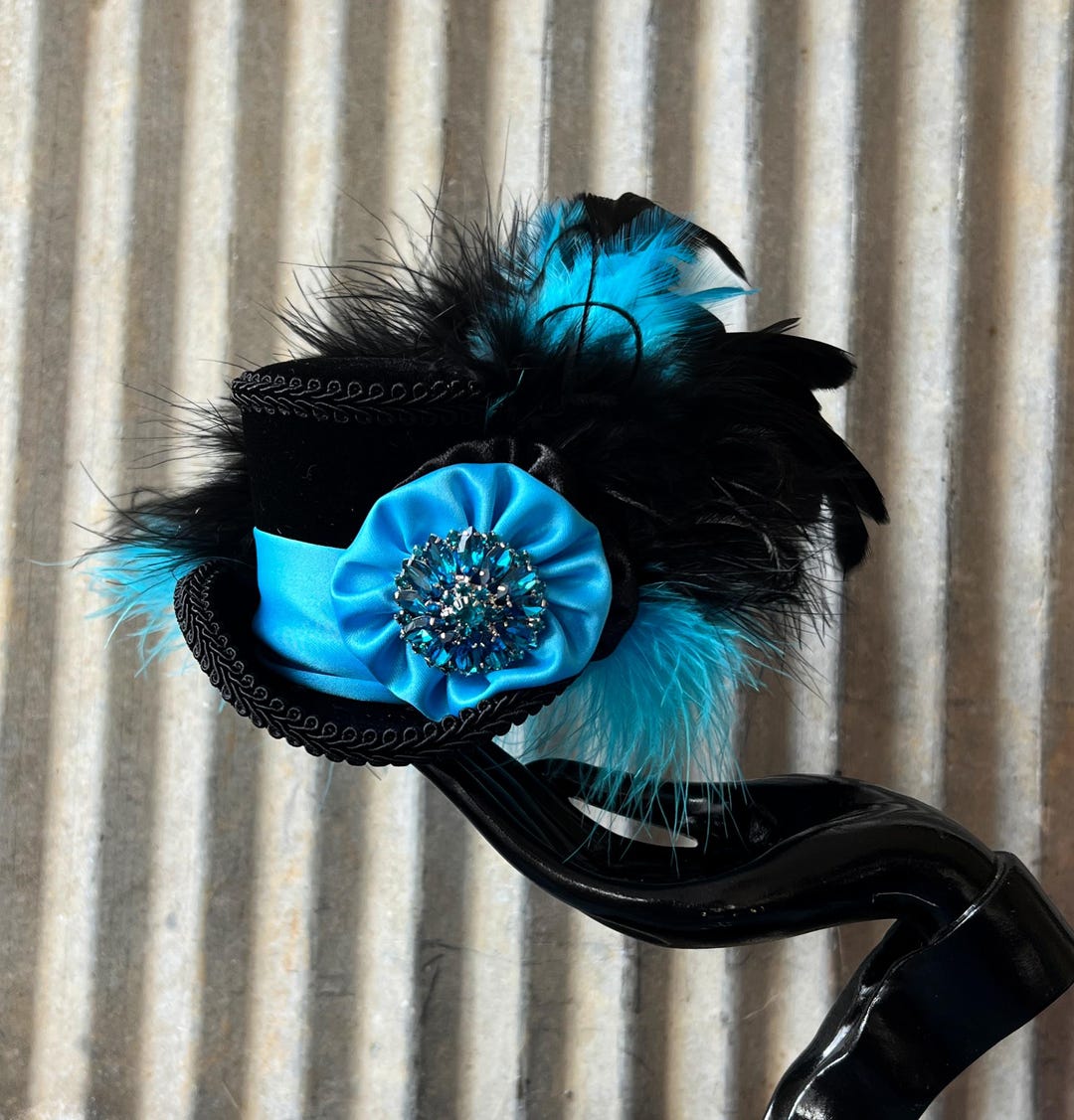 Micro Mini Top Hat, New Year's Eve Micro Mini Top Hat, Black and ...