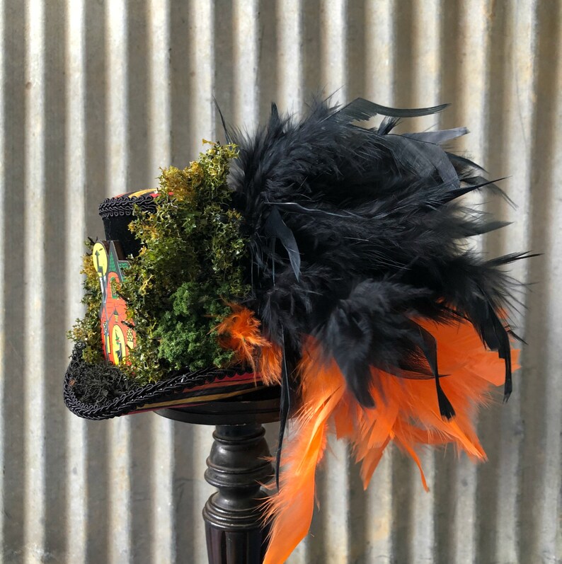 Halloween Mini Top Hat Witch Hat Haunted House Hat Spooky | Etsy