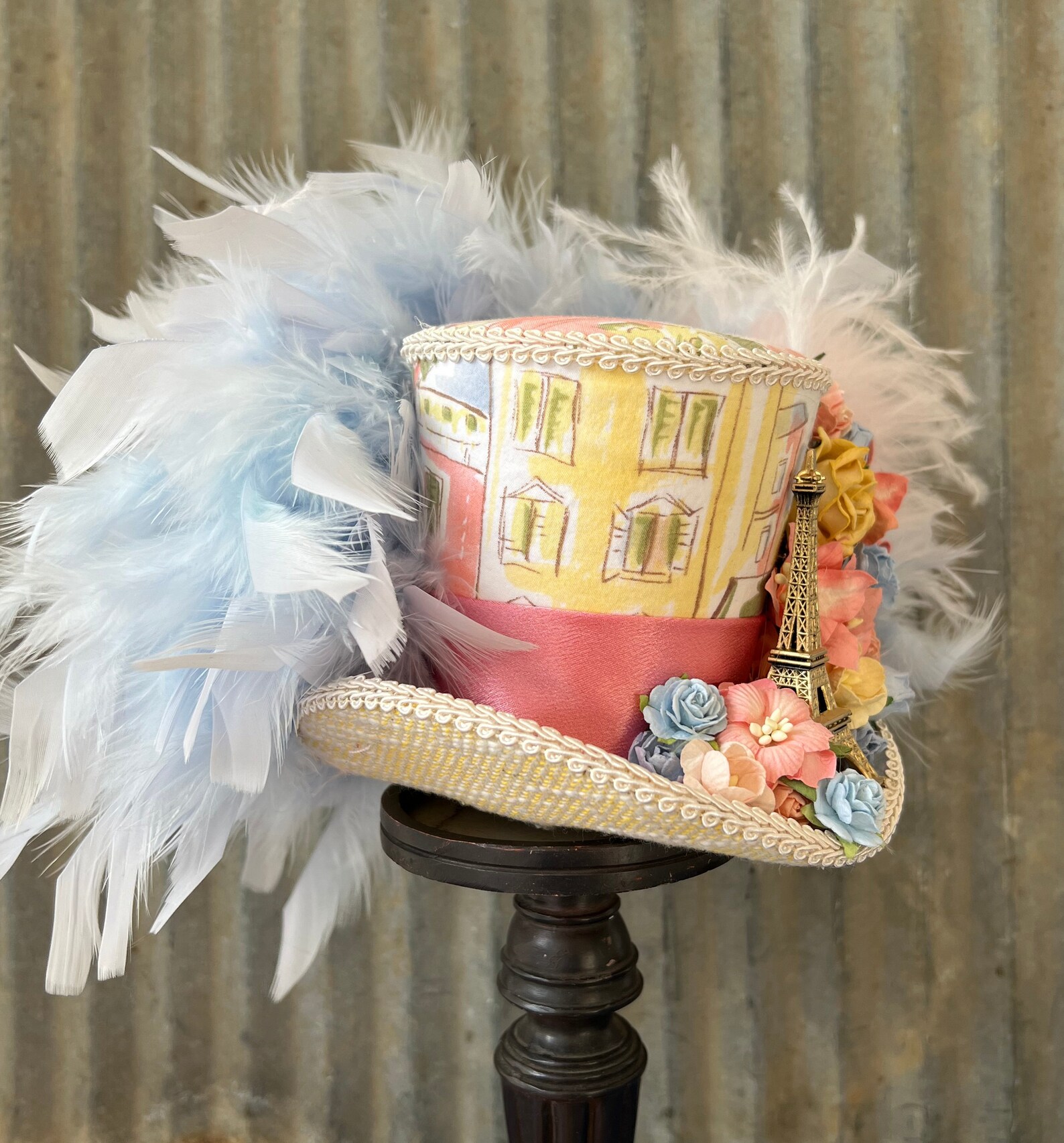 Mini Top Hat Paris Mini Hat Eiffel Tower Hat Alice in - Etsy