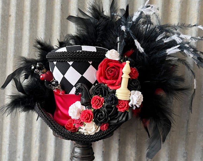 Kentucky Derby Hat, Chess Mini Top Hat, Alice in Wonderland Mini Top ...