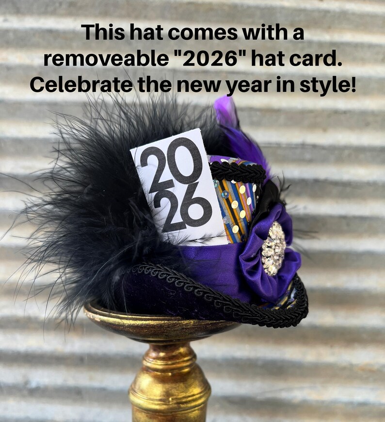Micro Mini Top Hat, New Year's Eve Micro Mini Top Hat, Mini Hat, Mad ...