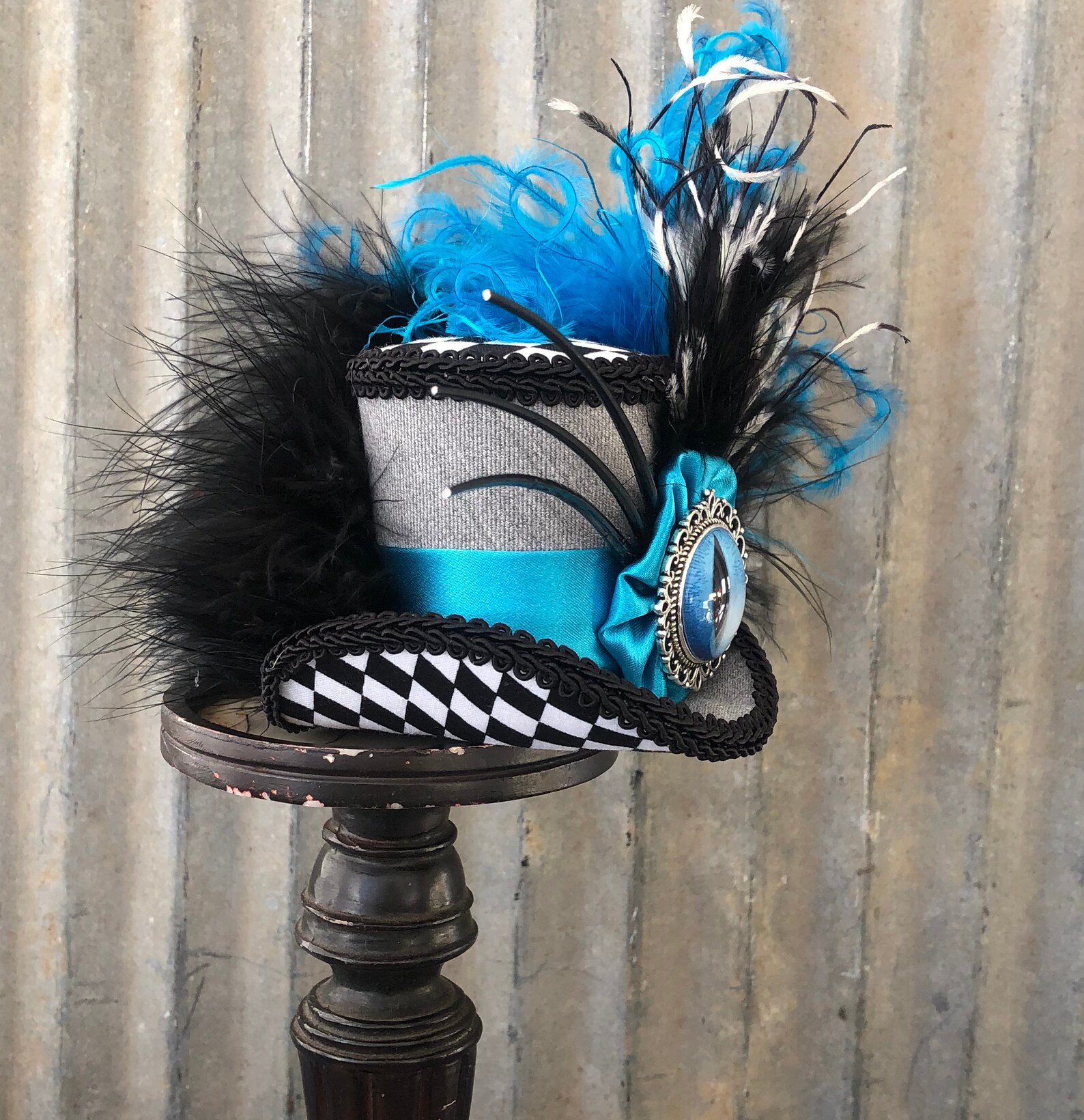 Micro Mini Top hatCheshire Cat Hat Cat Eye Hat Alice in | Etsy