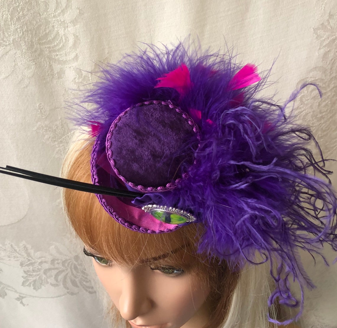 Micro Mini Top Hat Cheshire Cat HatDragon Eye HatAlice in | Etsy