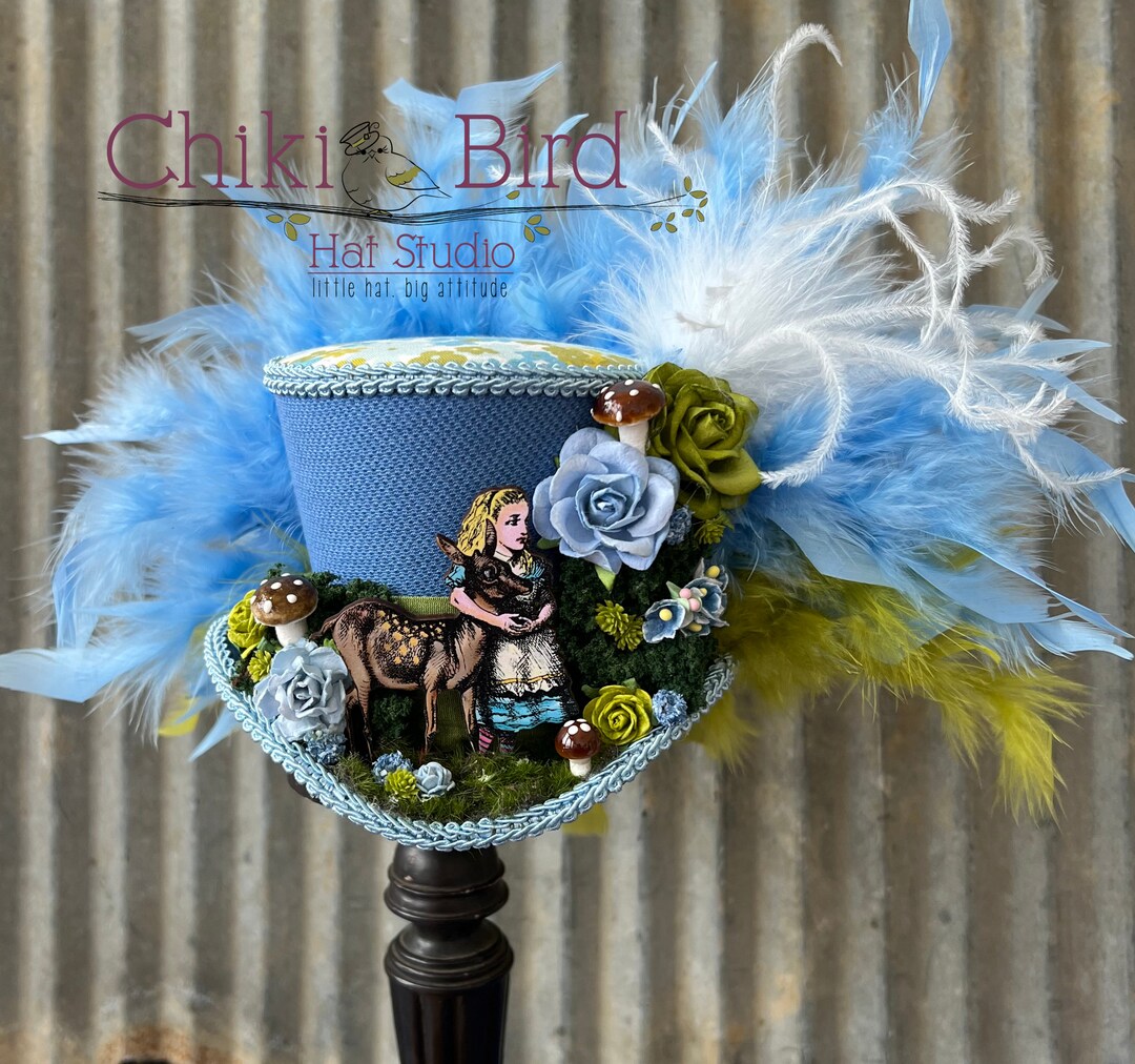 Mini Top Hat, Alice Diorama Tea Hat, Mad Hatter Hat, Mad Tea Party ...