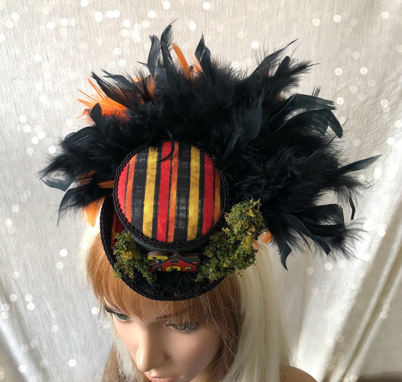 Halloween Mini Top Hat Witch Hat Haunted House Hat Spooky | Etsy