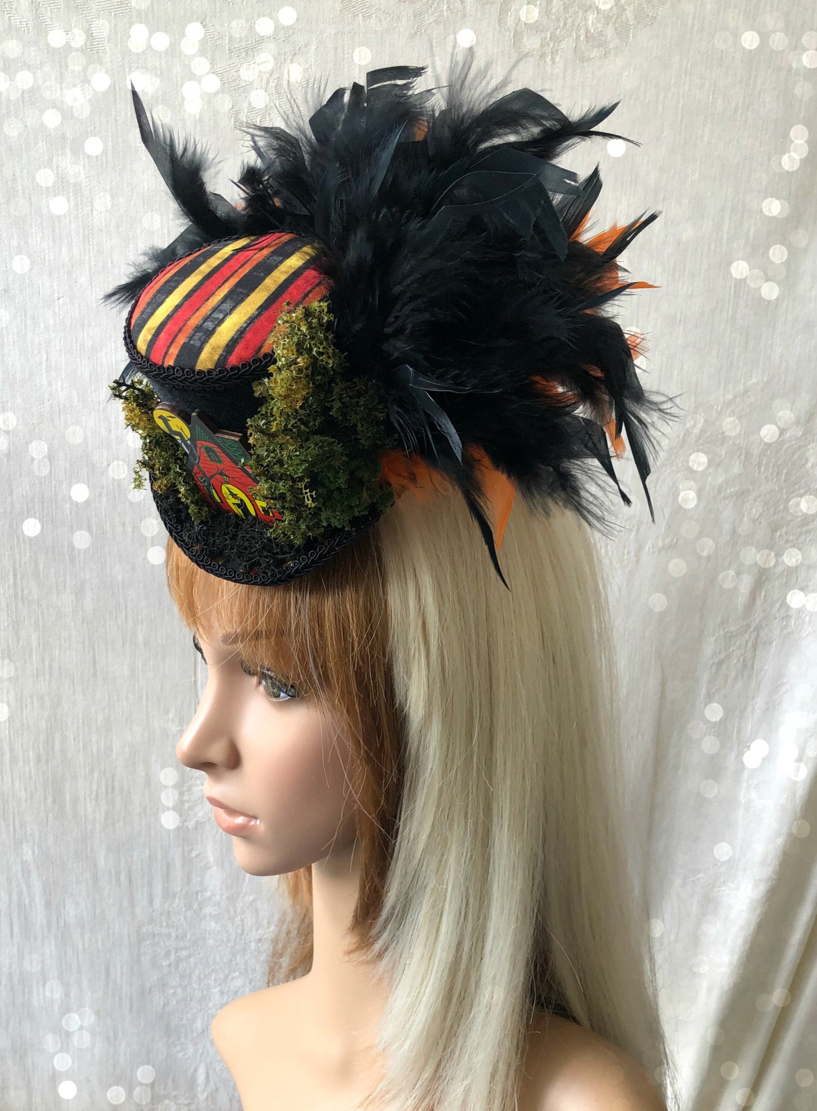 Halloween Mini Top Hat Witch Hat Haunted House Hat Spooky | Etsy