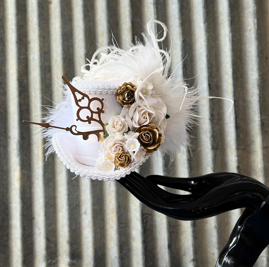 Micro Mini Top Hat, Wedding Mini Hat, Wedding Steampunk Hat, Alice in ...