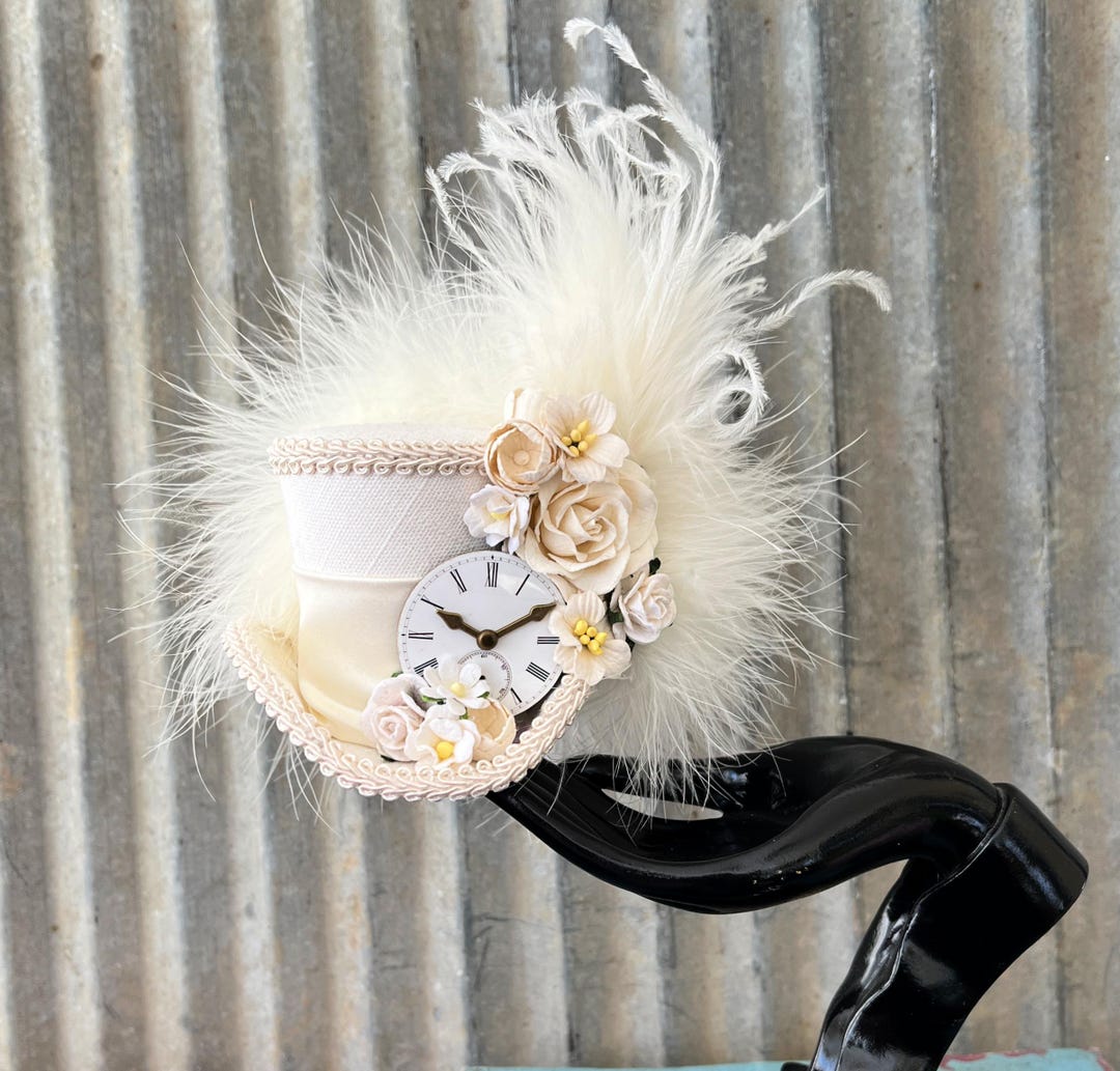 Micro Mini Top Hat, Wedding Mini Hat, Diner En Blanc Hat, Alice in ...