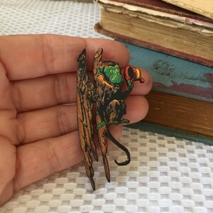 Flying Monkey Pin, Wizard of Oz Pin Wooden Pin, Stocking Stuffer ...