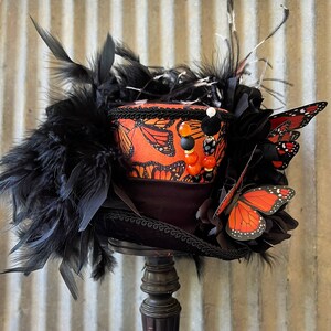 Mini Top Hat Monarch Butterfly Hat Monarch Butterfly Mini - Etsy